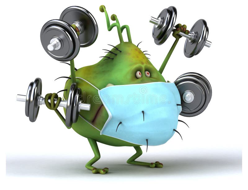 3D Illustration of a Monster Bug with a Mask Stock Illustration ...