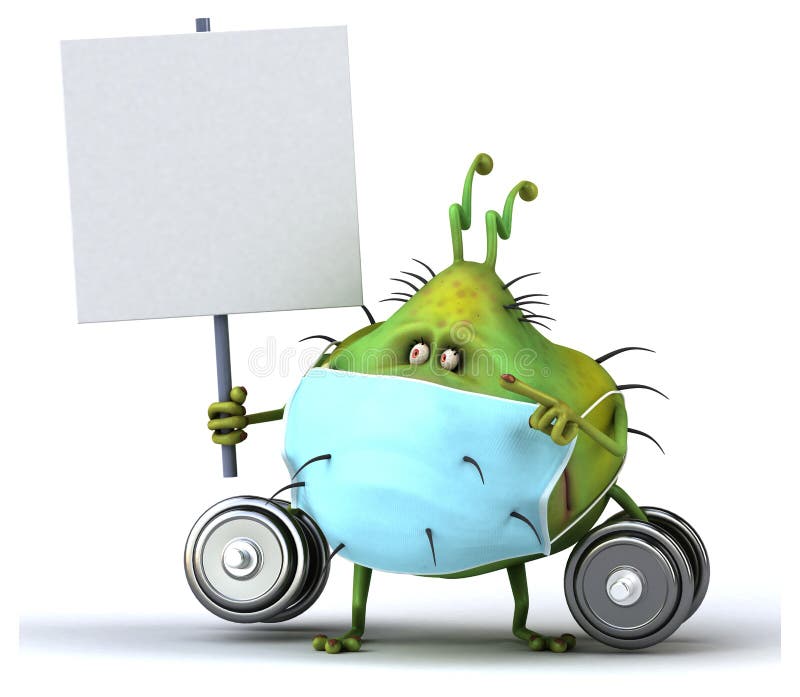 3D Illustration of a Monster Bug with a Mask Stock Illustration ...