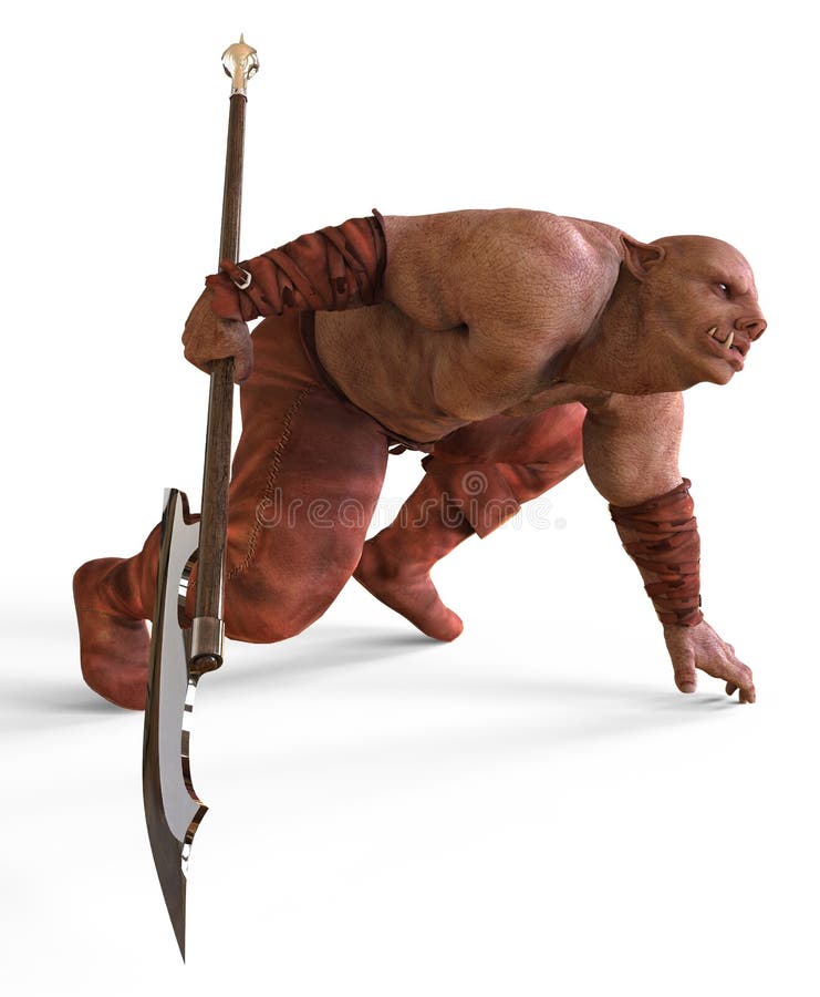 3D Illustration of a Monster Isolated on White Stock Illustration ...