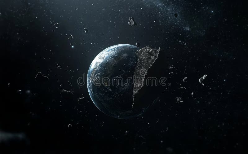 A 3D Illustration of the Moon Exploding. High Quality Digital Art in 5K ...