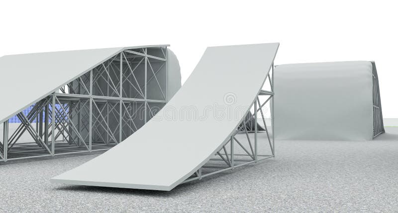 3d Illustration Of A Moto Ramp Stock Illustration - Illustration of ...