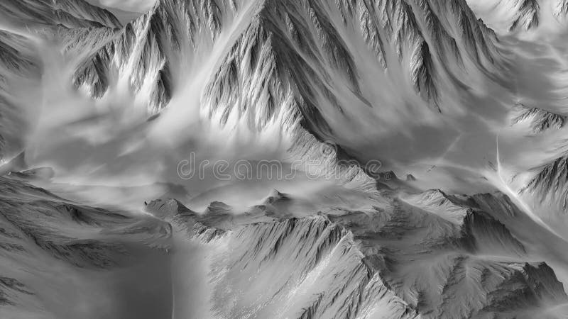 3D Illustration of Beautiful Mountain Landscape Relief. Stock ...