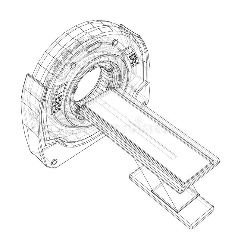 3d Illustration of a MRI Machine Stock Vector - Illustration of ...