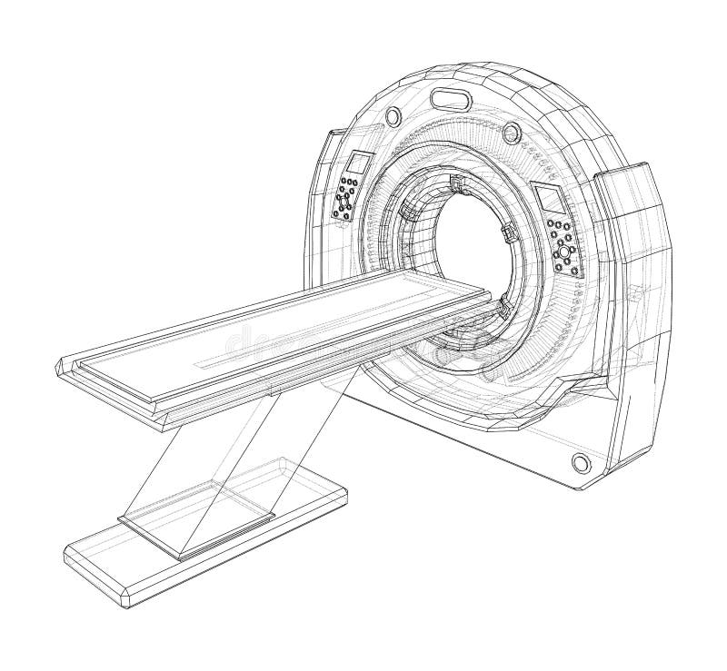 3d Illustration of a MRI Machine Stock Vector - Illustration of ...