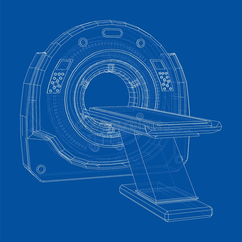 3d Illustration of a MRI Machine Stock Illustration - Illustration of ...
