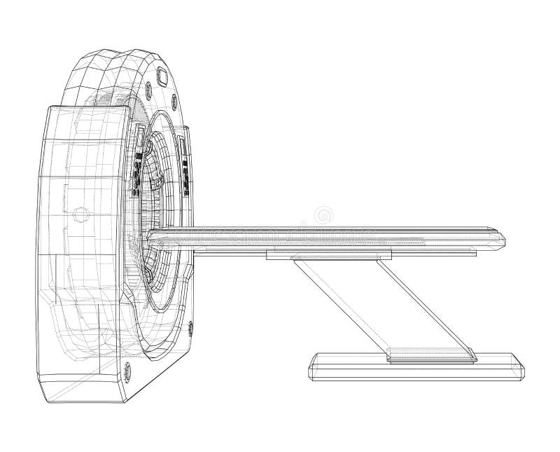 3d Illustration of a MRI Machine Stock Illustration - Illustration of ...