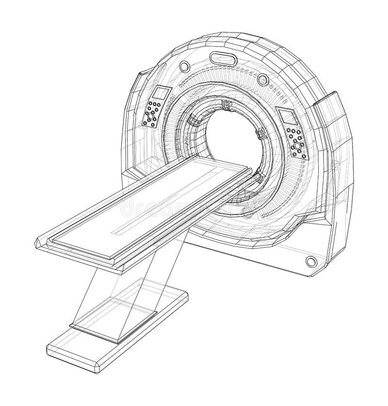 3d Illustration of a MRI Machine Stock Illustration - Illustration of ...