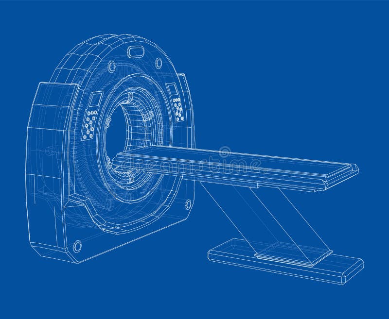 3d Illustration of a MRI Machine Stock Illustration - Illustration of ...