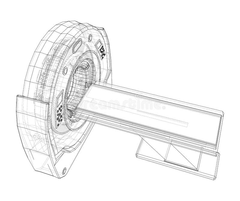 3d Illustration of a MRI Machine Stock Illustration - Illustration of ...