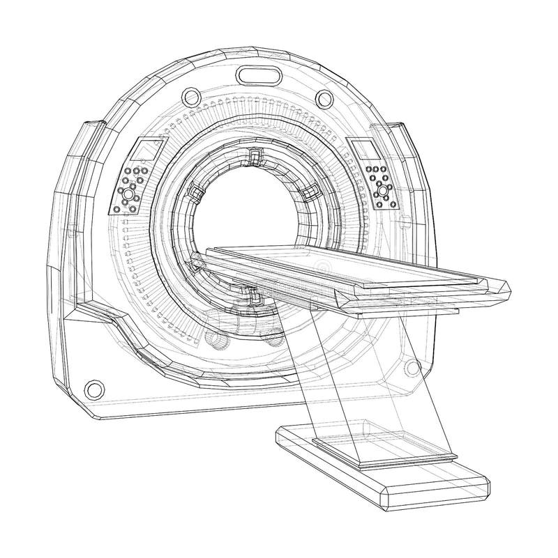 3d Illustration of a MRI Machine Stock Illustration - Illustration of ...