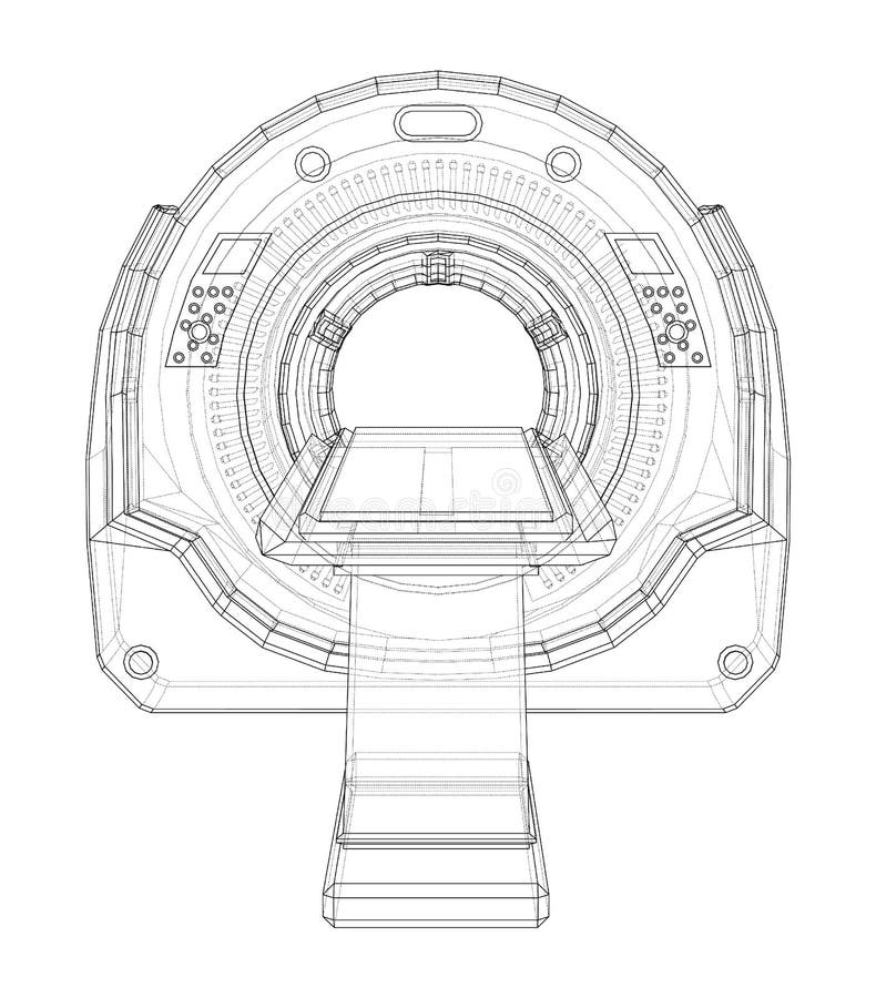 3d Illustration of a MRI Machine Stock Vector - Illustration of ...