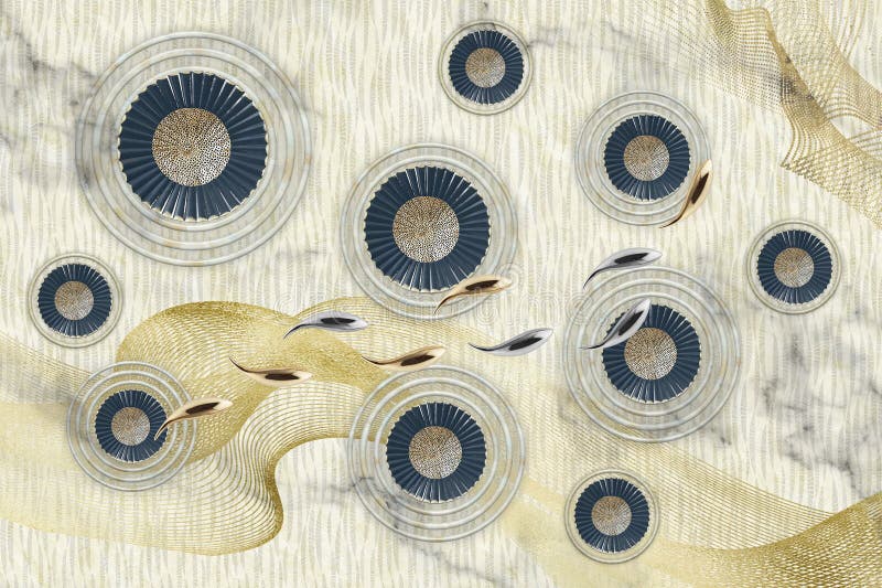 3D Abstract Modern Geometric Design Stock Illustration - Illustration ...