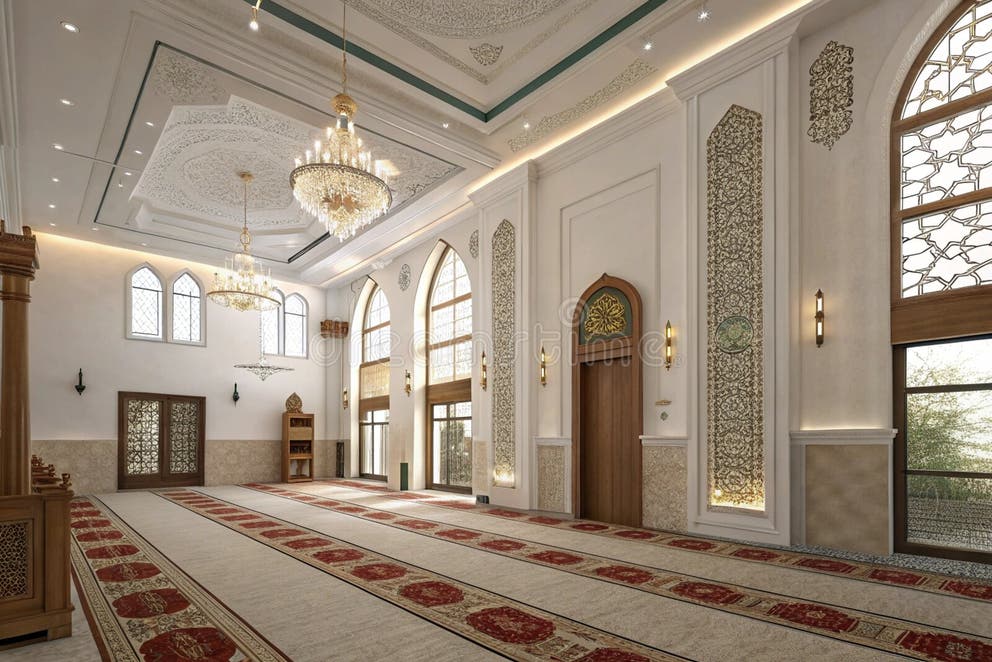 3D Illustration of Mushalla Interior for Design Reference Stock ...