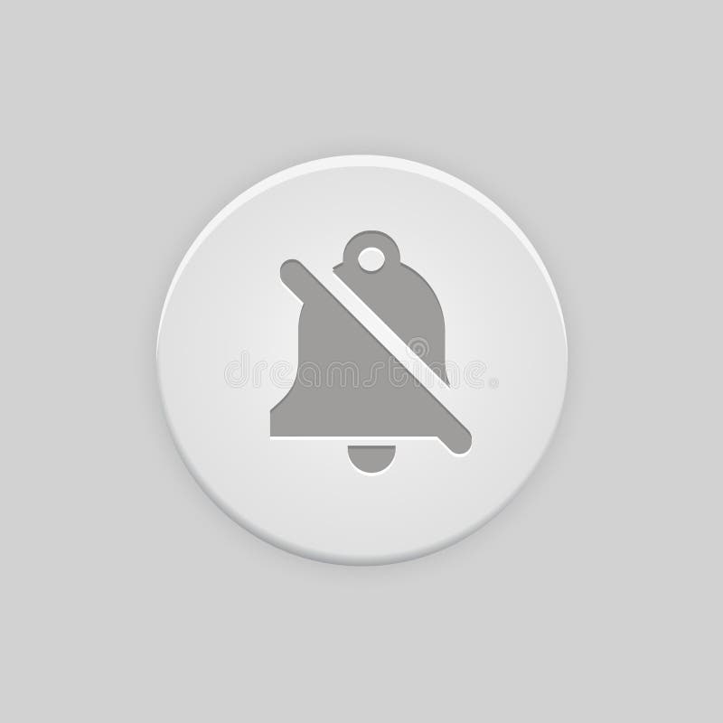 Mute Notification Icon stock illustration. Illustration of tone - 109567246