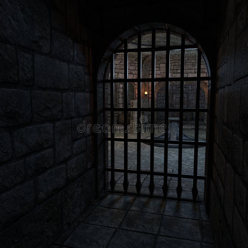 3d-illustration of an Dungeon Jail for Background Usage Stock ...