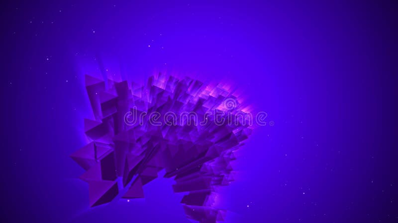 3D Illustration of Neon Glow Geometrical Object Stock Illustration ...
