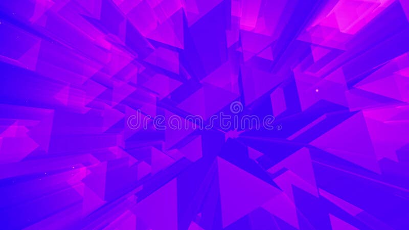 3D Illustration of Neon Glow Geometrical Object Stock Illustration ...