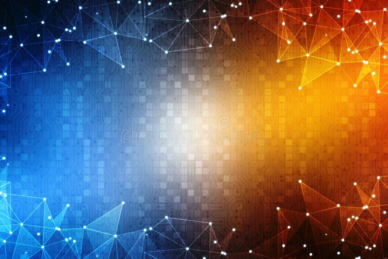 2d Illustration Network Community Concept . Mixed Media Stock ...