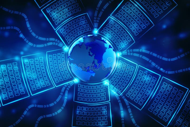 Global Internet Concept, Global Communication. 3d Rendering Stock ...