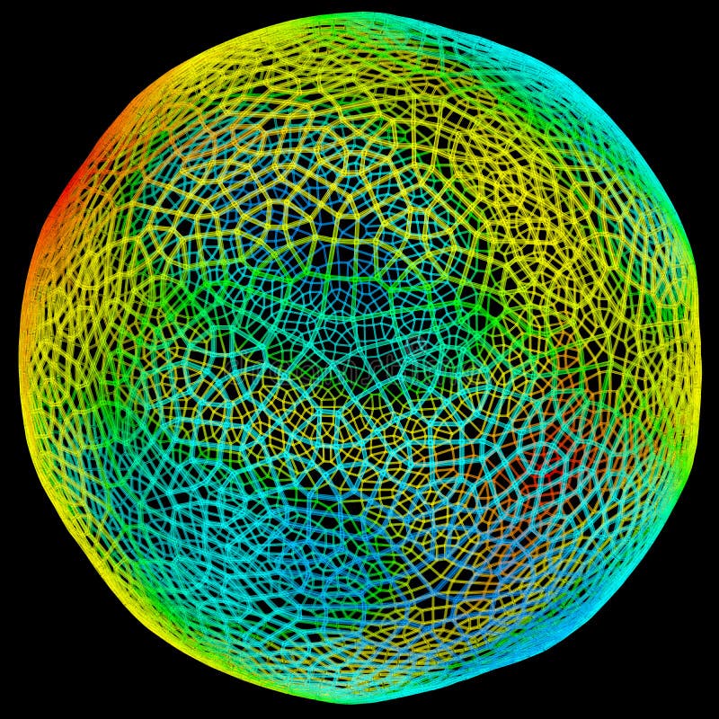 3D Illustration of Network Grid Globe Stock Illustration - Illustration ...