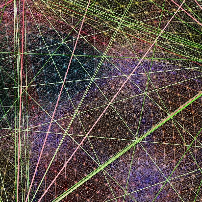 3D Illustration of Network Grid Surface Stock Illustration ...