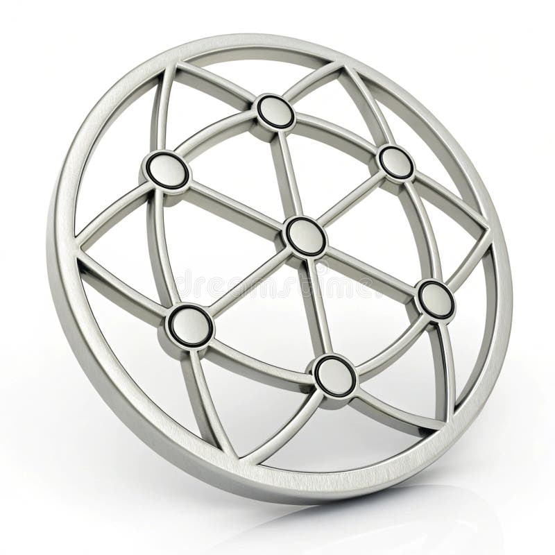 Network 3D Icon Illustration Isolated on White Background Stock ...