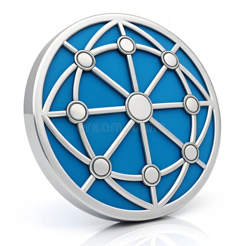 Network 3D Icon Illustration Isolated on White Background Stock ...