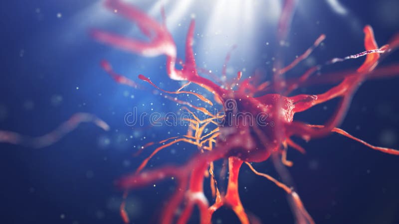 3d Illustration of Neural Cell Stock Illustration - Illustration of ...