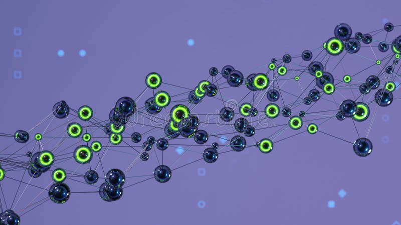 3d Illustration of Neural Network Artificial Intelligence. AI Deep ...