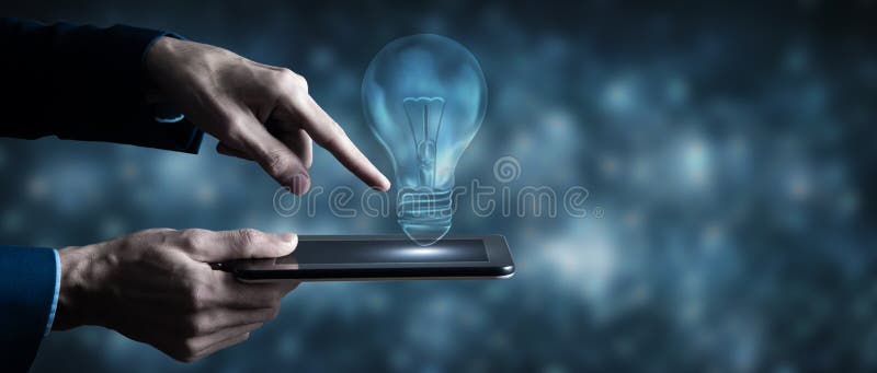 3d Illustration New Ideas with Innovative Technology Stock Image ...