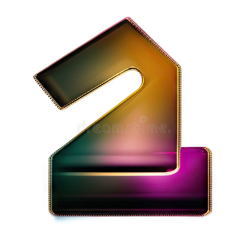 Number One on a White Background with a Relief Effect. Illustration ...