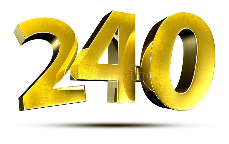 Numbers 240 3d. stock illustration. Illustration of finance - 178876126