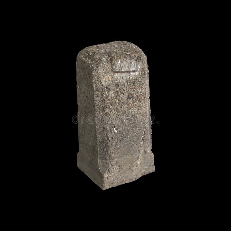 3d Illustration of Old Milestones Isolated on Black Background Stock ...