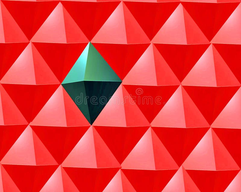 3D Illustration - One Stands Out - Individual Object - Set Stock Vector ...