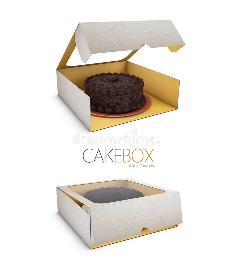 Illustration of Open Paper Box for Cookies or Cakes on White Background ...