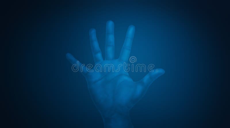 3D Illustration of an Open Hand Stop Stock Image - Image of abstract ...
