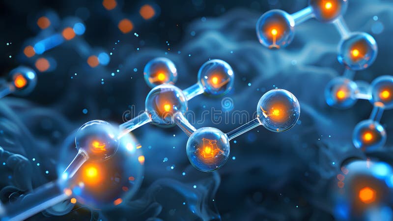 A 3D Illustration of an Organic Molecule. Stock Illustration ...