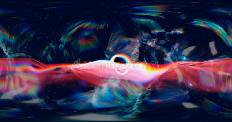 3d Illustration. Outer Space and Black Hole Texture 360 Degrees ...
