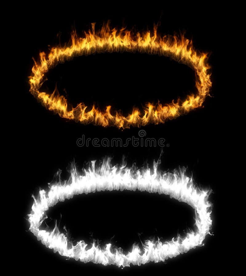 Fire in an Oval stock illustration. Illustration of illustrations ...