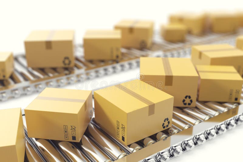 3D Illustration Packages Delivery, Packaging Service and Parcels ...