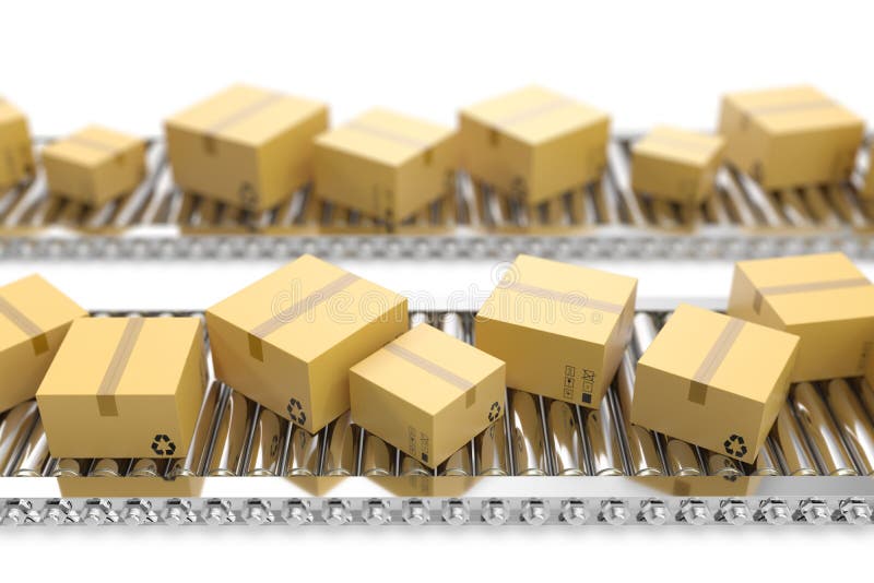 3D Illustration Packages Delivery, Packaging Service and Parcels ...