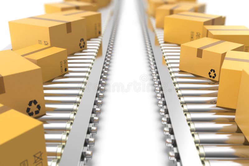 3D Illustration Packages Delivery, Packaging Service and Parcels ...