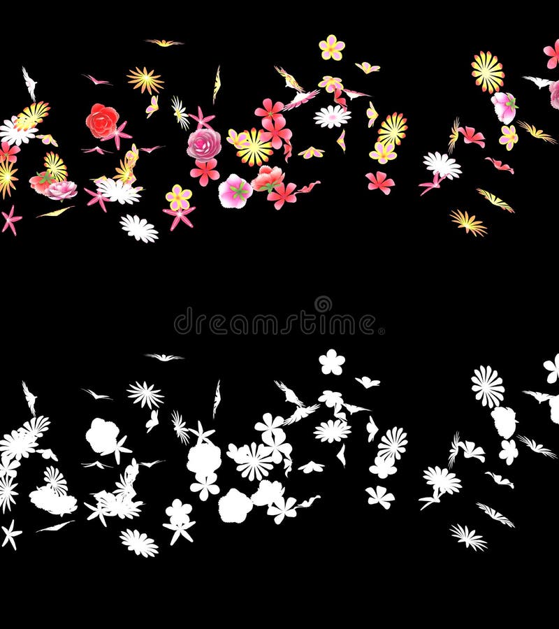 3D Illustration of a Paper Flower Flow with Alpha Layer Stock ...