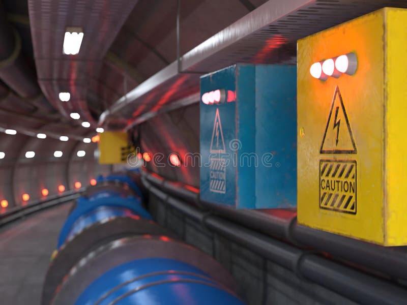 3D-illustration of a Particle Accelerator and Hadron Collider Stock ...