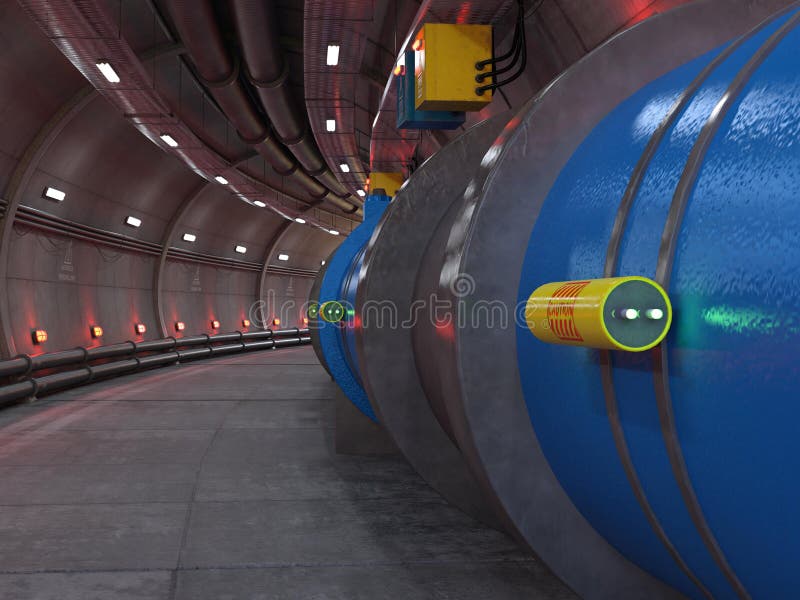 3D-illustration of a Particle Accelerator and Hadron Collider Stock ...
