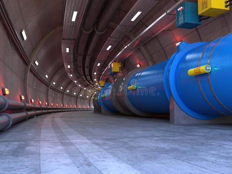 3D-illustration of a Particle Accelerator and Hadron Collider Stock ...