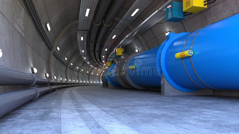 3D-illustration of a Particle Accelerator and Hadron Collider Stock ...