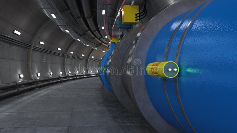 3D-illustration of a Particle Accelerator and Hadron Collider Stock ...