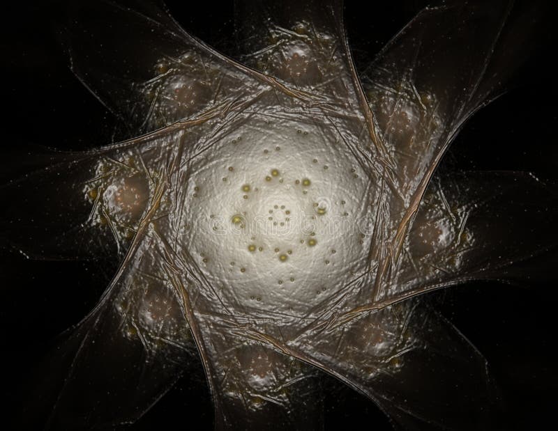 3D Illustration Particles of Abstract Fractal Forms on the Subject of ...