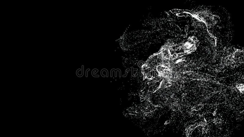 Particles on a Black Background. 3d Rendering Stock Illustration ...